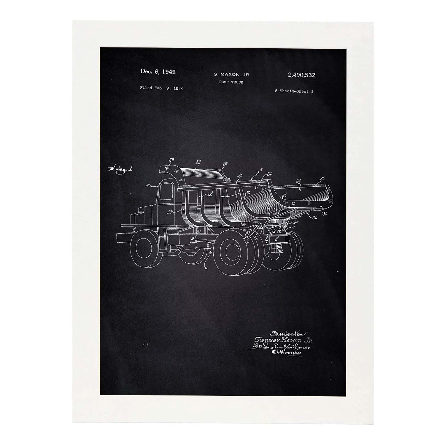 Charge Truck Patent Affiche 3. Perte Avec Un Cadre De Conception De ...