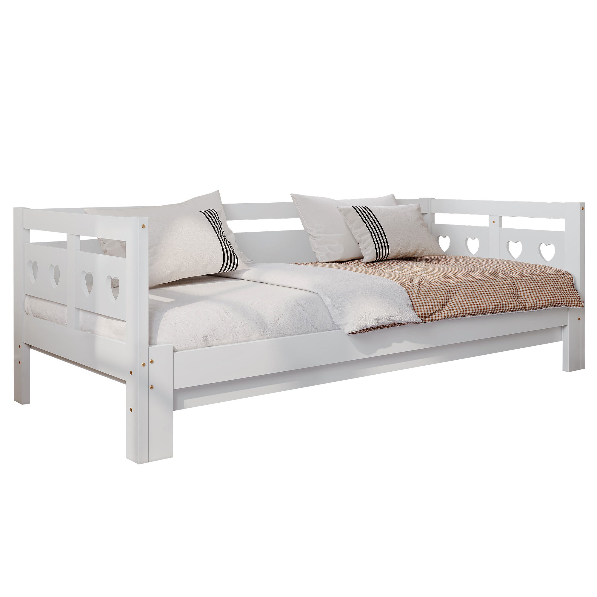 Daybed blanco, cama extensible, 90.190 cm, pino macizo, con 2 piezas | Leroy Merlin