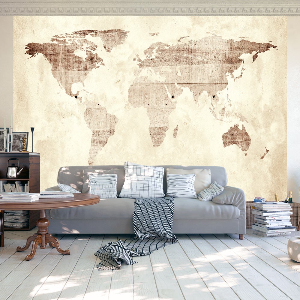 Papier Peint Panoramique Carte Du Monde