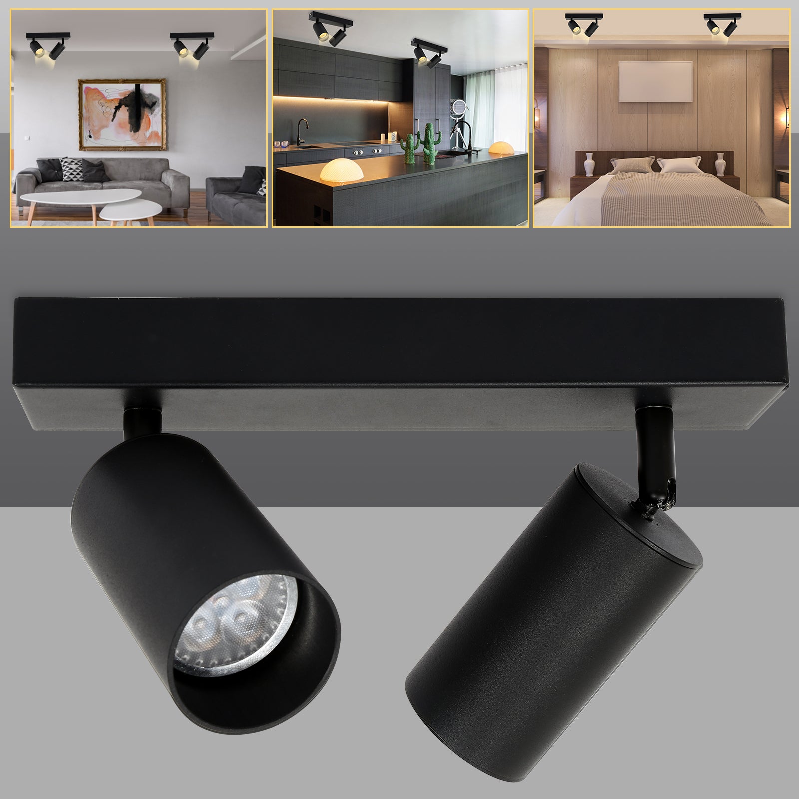 Lámpara de techo luces de techo de techo seda punto de techo 2 llamas ...