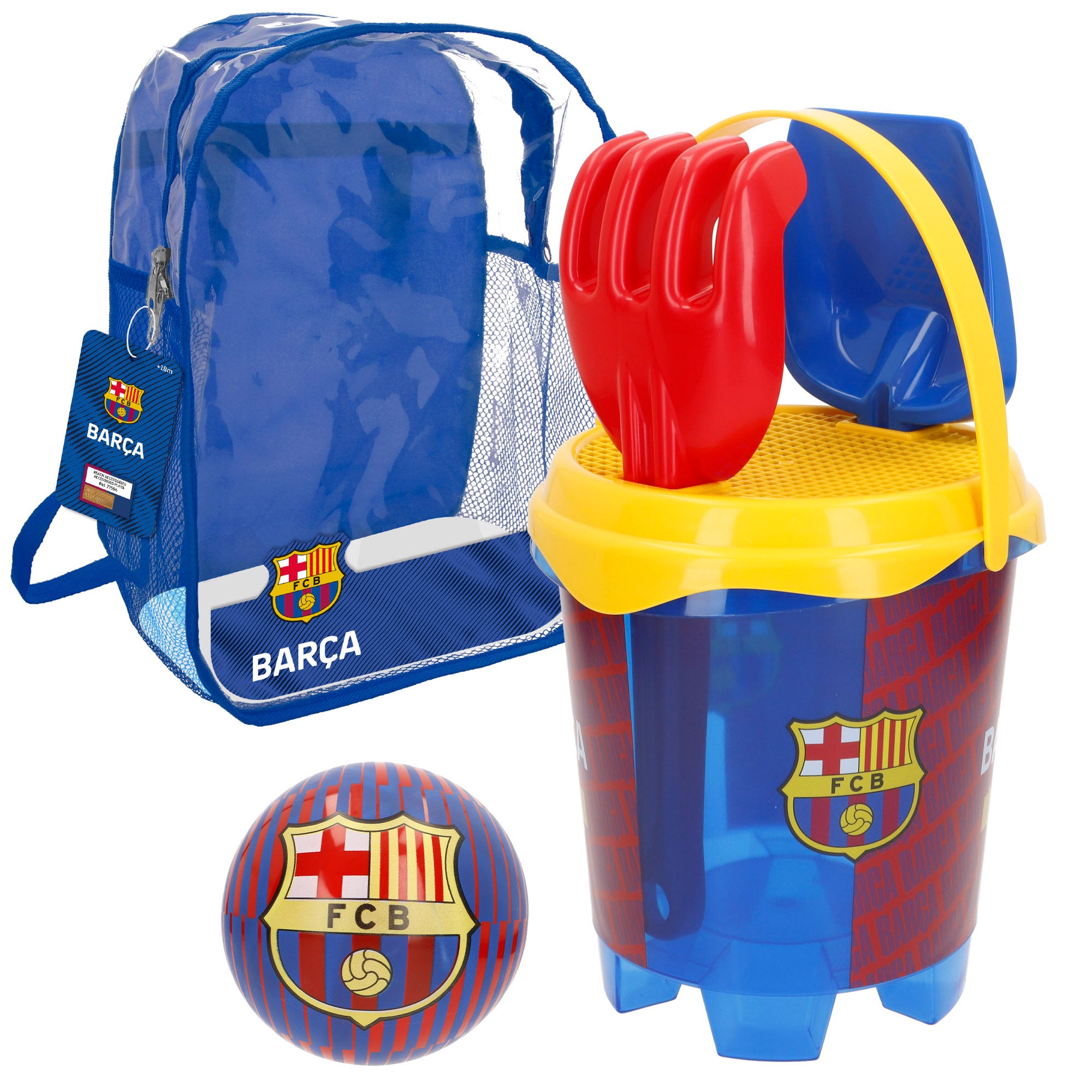 FC Barcelona Cube de plage avec ballon de l'équipe et accessoires ...