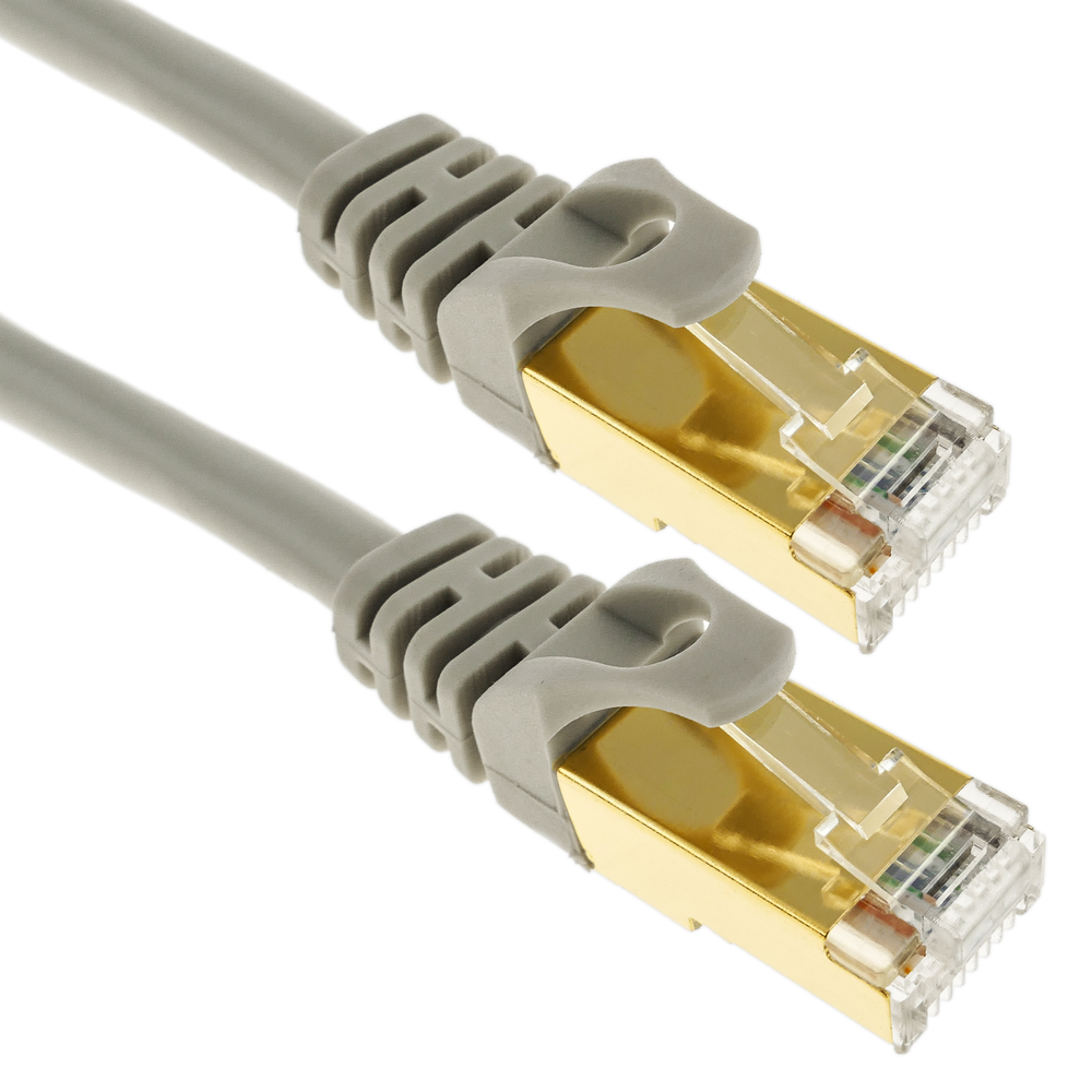 Câble réseau Ethernet SFTP Cat.7 de 10 m gris | Leroy Merlin