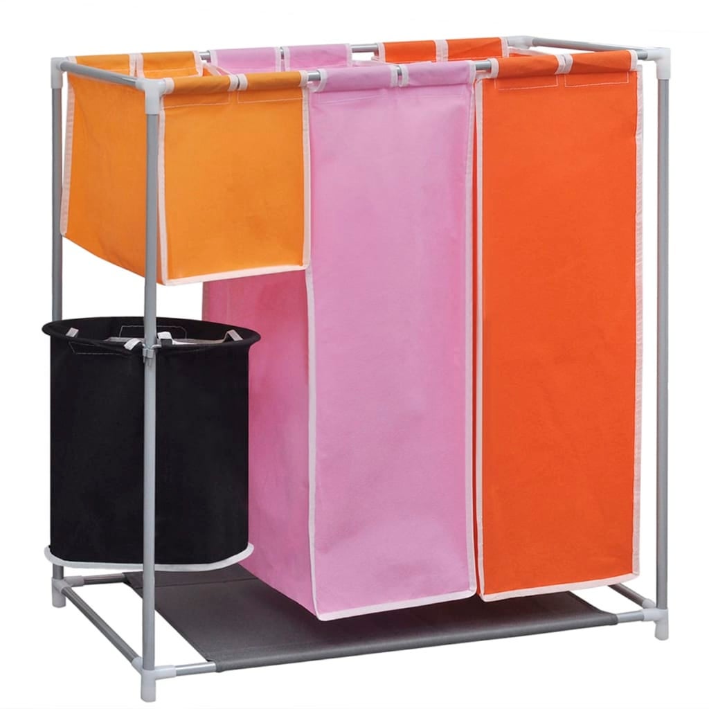 Maison Exclusive - Panier à linge à 3 sections avec un bac de lavage ...