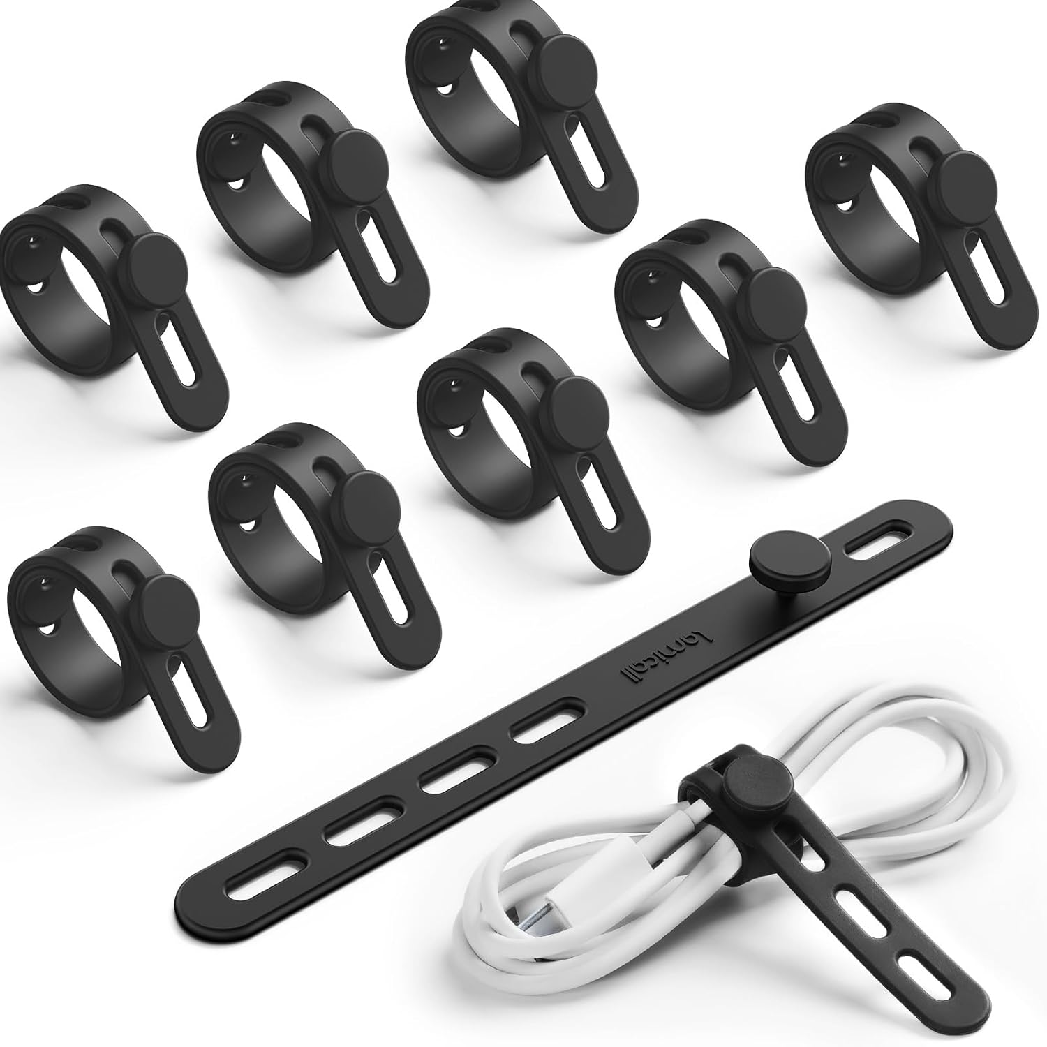 Lot de 10 serre-câbles en silicone, organiseur de câbles – Serre-câbles ...