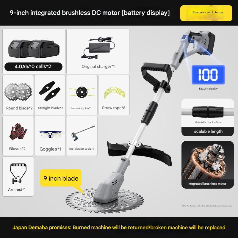 Tondeuse à gazon 21 V, 10 batteries/4,0 Ah, 2 batteries, moteur ...