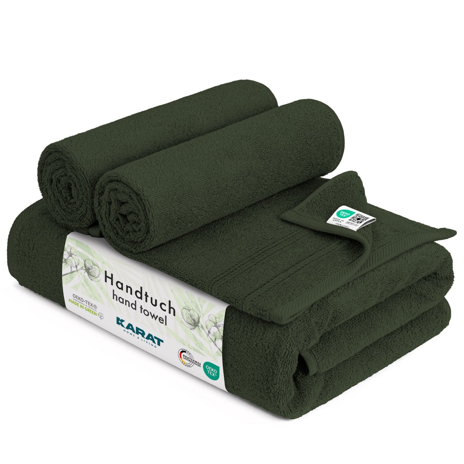 Serviette Bay Doux, absorbant et polyvalent Vert 30 x 30 cm | Leroy Merlin