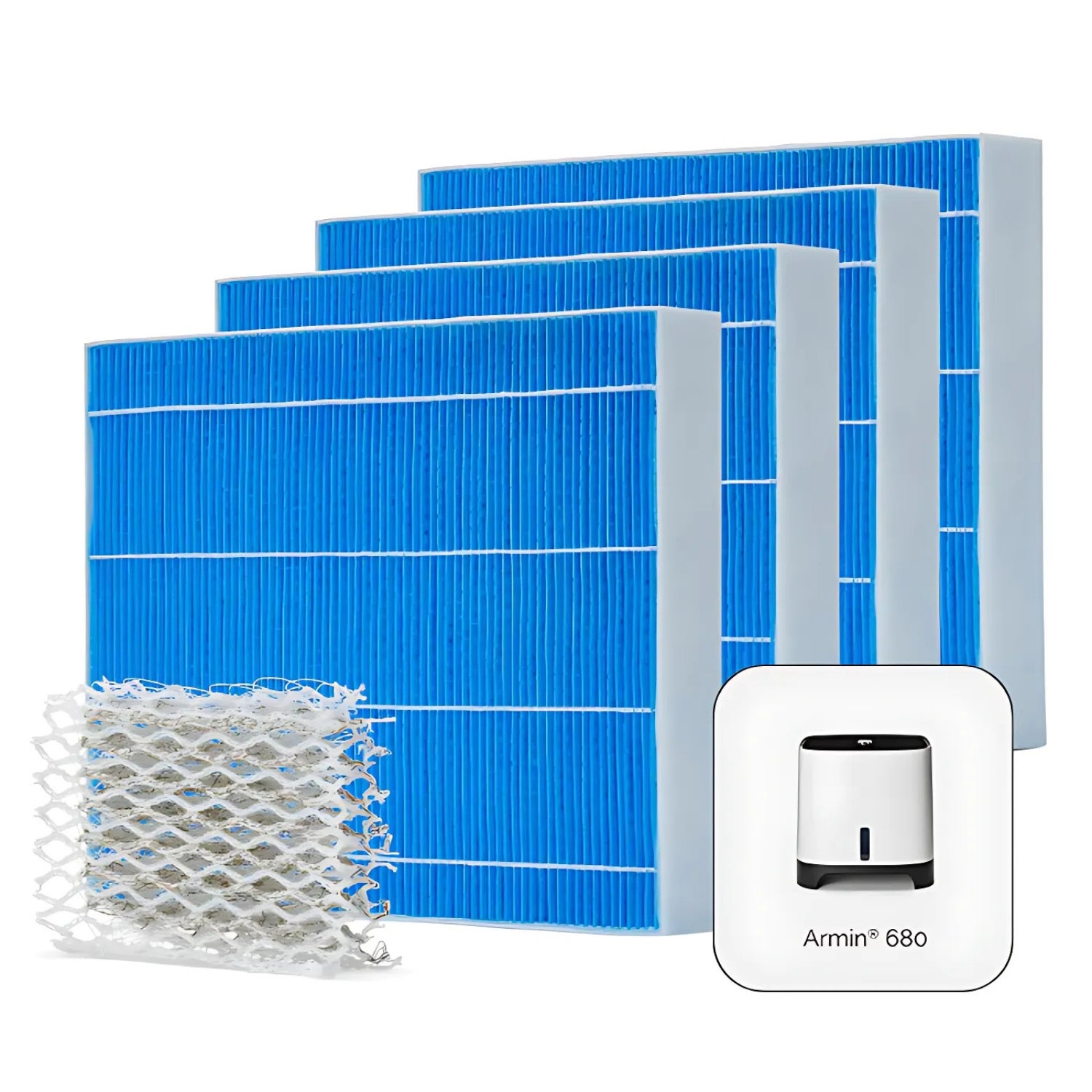 Pack 4 cuscinetti Meaco Armin & Silvertex 680ml, per umidificatori ...