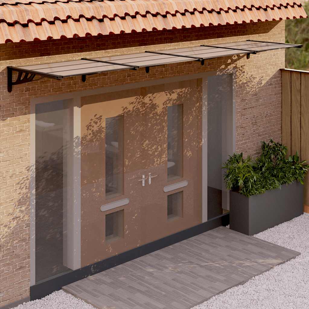 Marquesina de puerta policarbonato negro 396x90 cm | Leroy Merlin