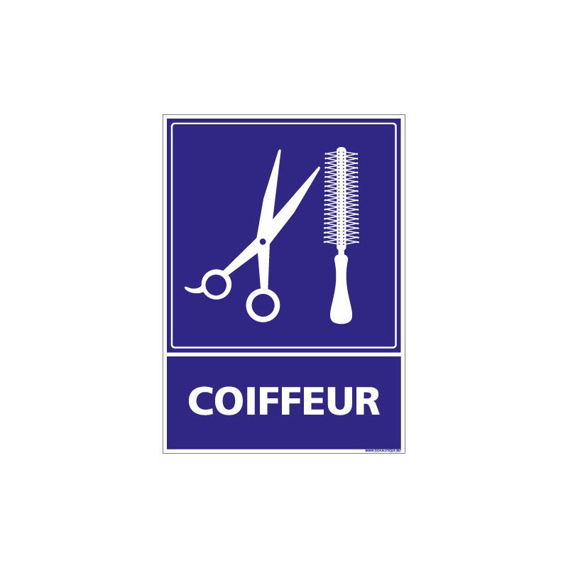 PANNEAU D'INFORMATION COIFFEUR (G1306) 150 x 210 mm Matière Aluminium ...