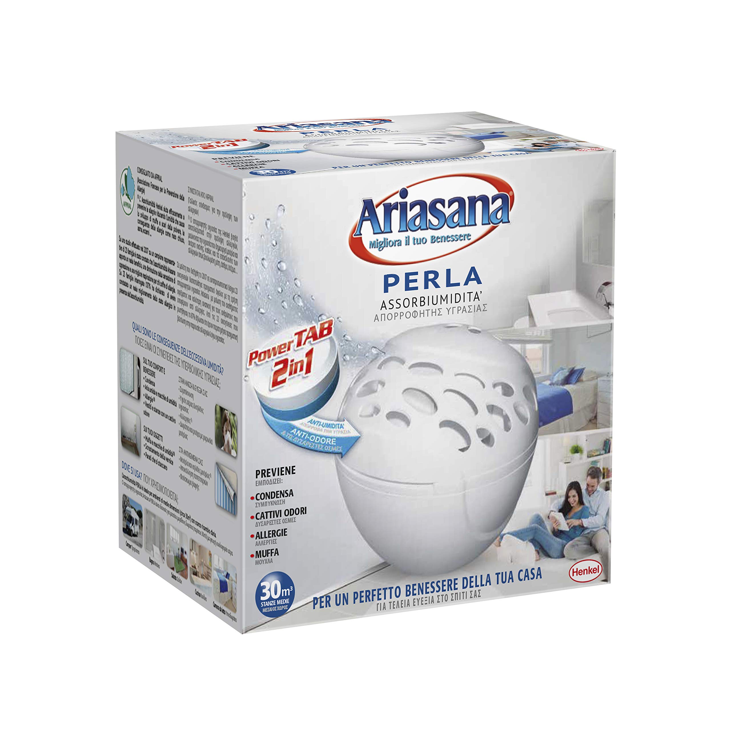 Ariasana Kit Micro Perla Assorbiumidità, Deumidificatore ambienti fino ...
