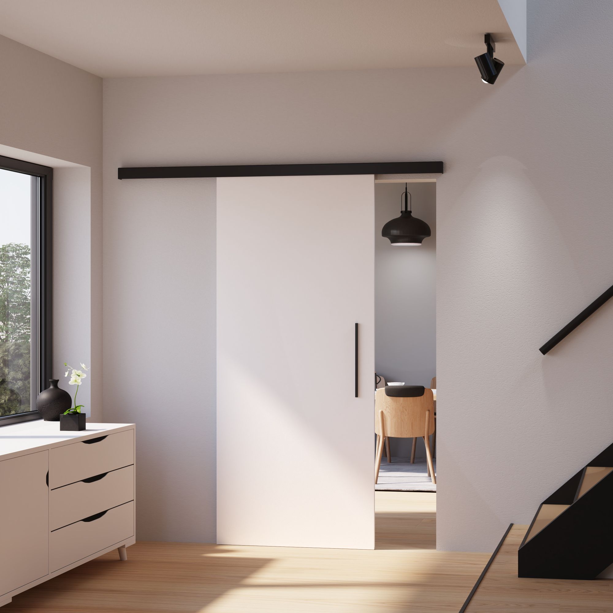 Schulte porte coulissante en bois, 102x220cm, porte intérieure pleine ...