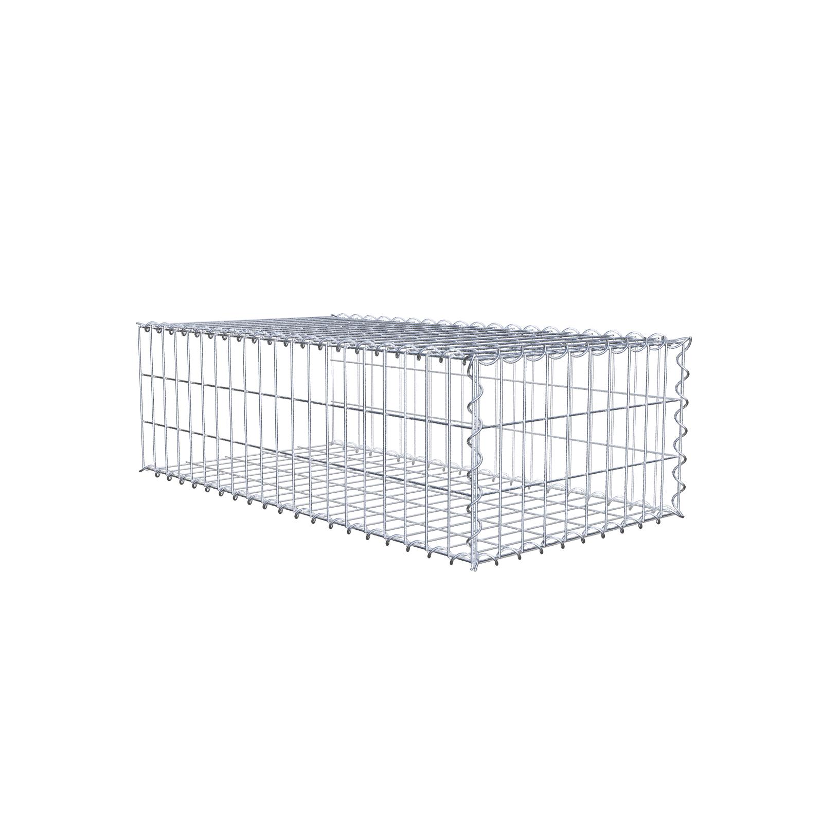 Gabiona - Gabion à monter en longueur 100 cm x 30 cm x 50 cm (L x H x P), maille 5 x 10 cm ...