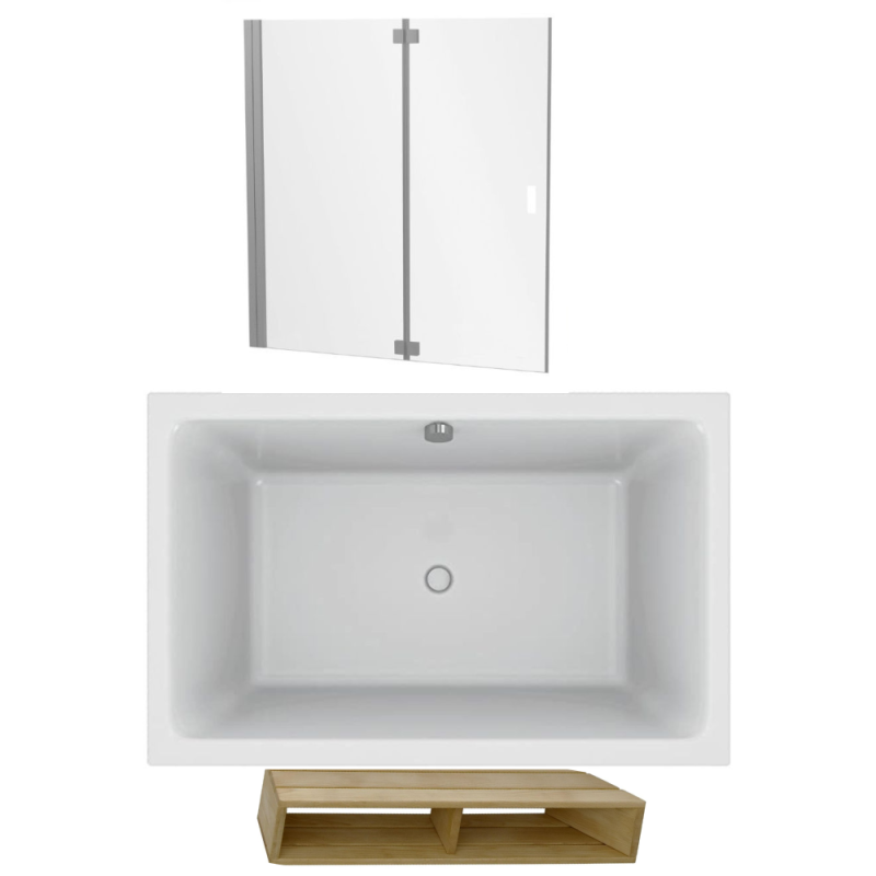 JACOB DELAFON Bañera ducha cápsula, compacta + mampara de bañera en ...