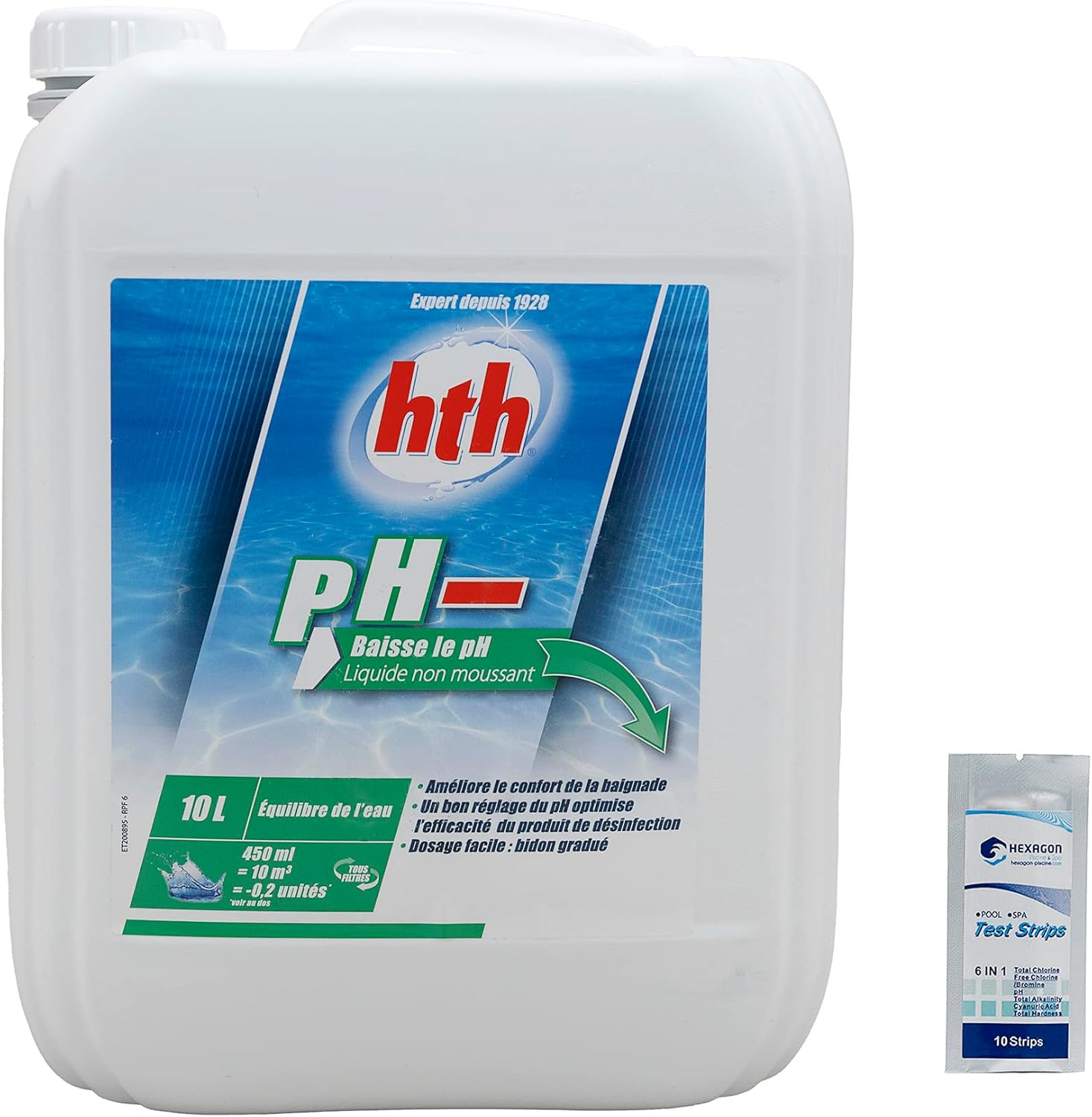 Solution HTH pH Less 15 % – 10 L | Correcteur de pH liquide – Abaisse ...