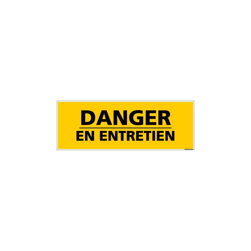 Panneau de Signalisation danger DANGER 700 x 250 mm Matière Adhesif ...