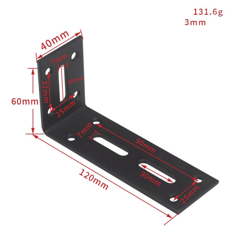 Staffa angolare a 90 gradi Black L | Leroy Merlin
