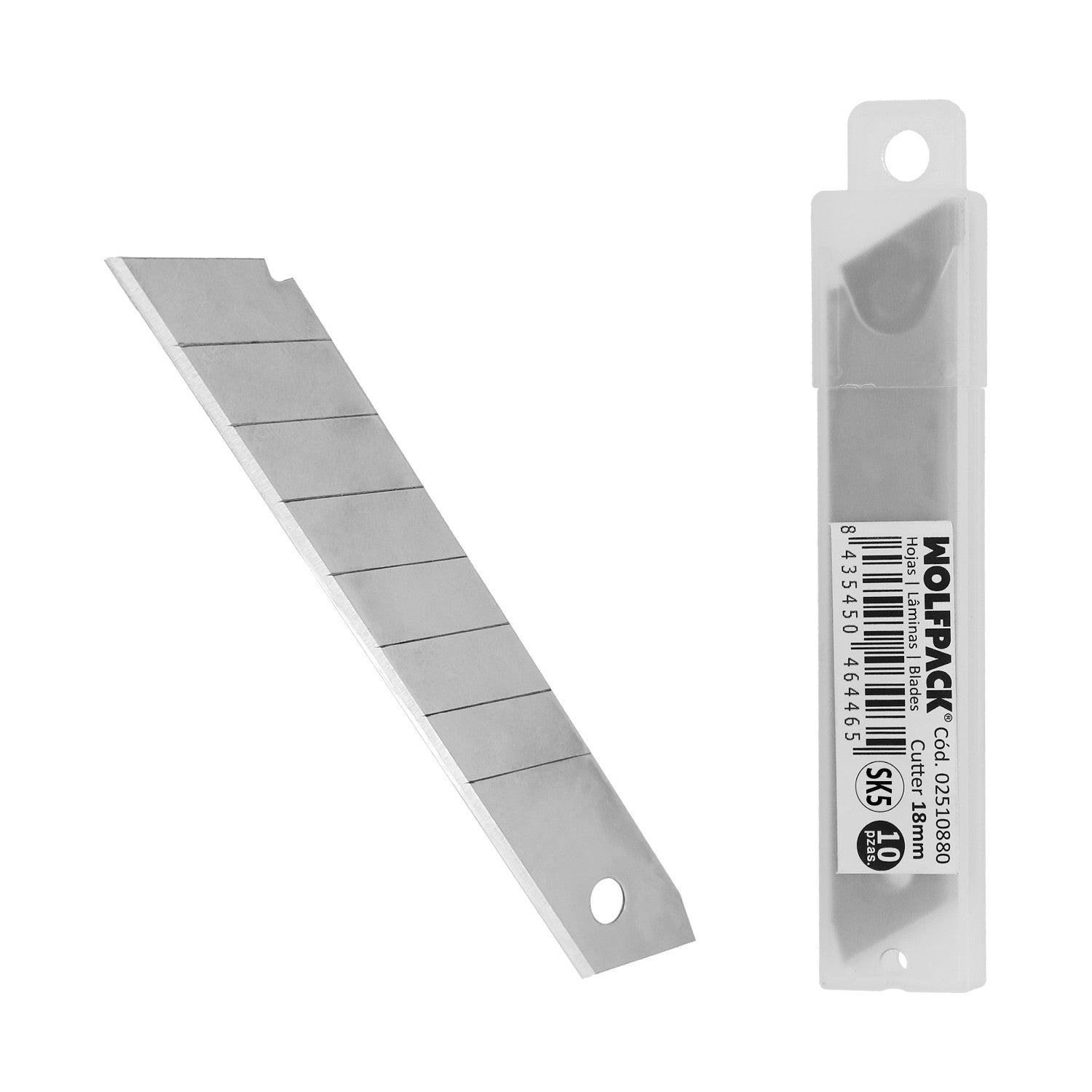 Hoja Cutter 18 mm. (Estuche 10 Piezas) Acero Sk5 | Leroy Merlin