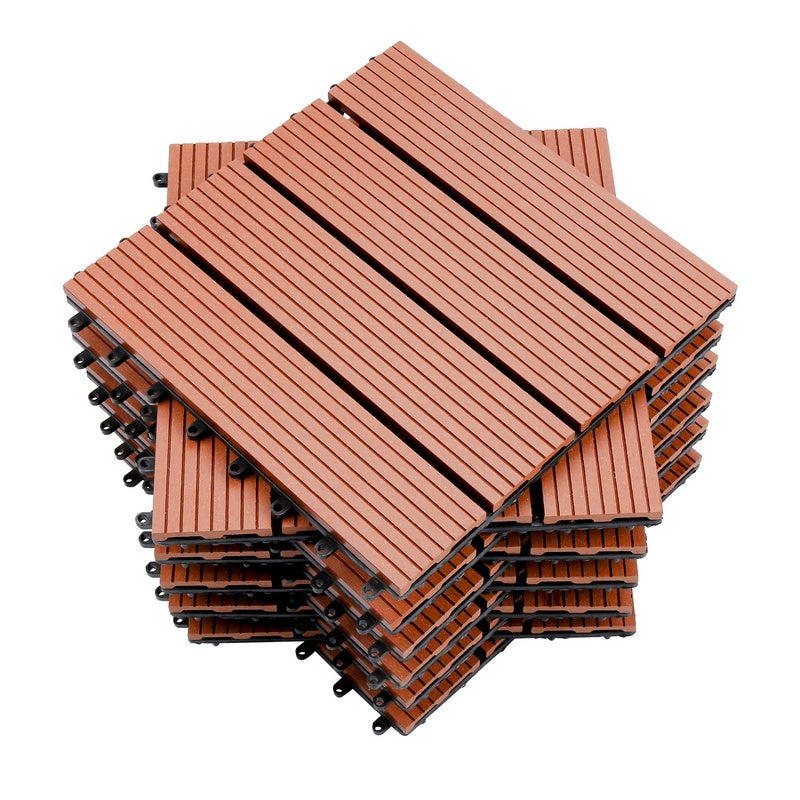 55x terraza de la losa Efecto de madera compuesta losas de jardín ...