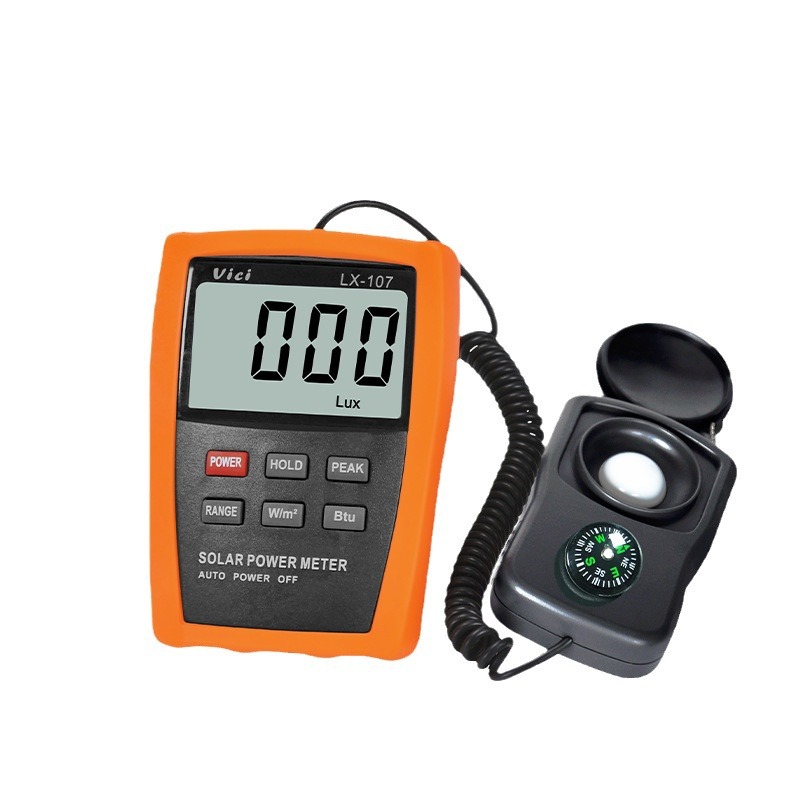 Luxmètre Numérique LX107, Compteur Énergie Solaire 2000W/㎡, Testeur d ...