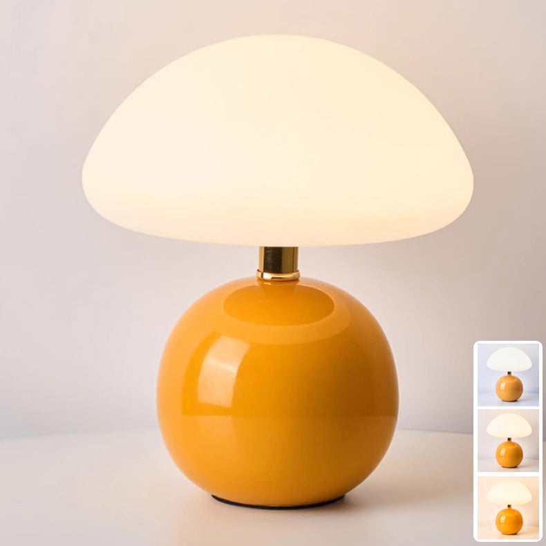 Lampe de table champignon, lampe de chevet, lampe artistique à base en ...