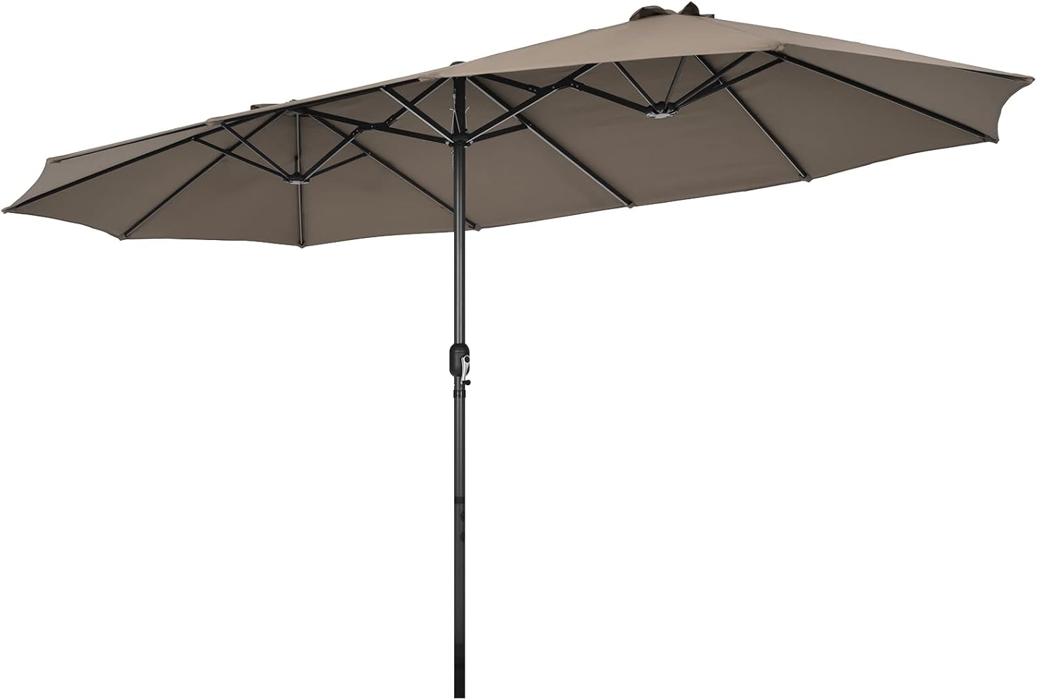Parasol de Jardin Double 470 x 280 CM, Parasol Droit Rectangulaire ...