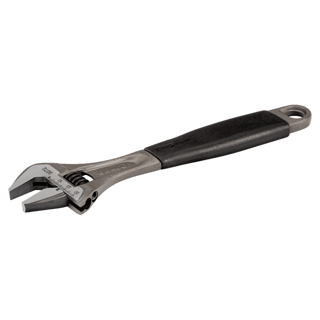 Clé à molette à écrou central ERGO avec manche en caoutchouc et finition phosphatée 257 mm ...