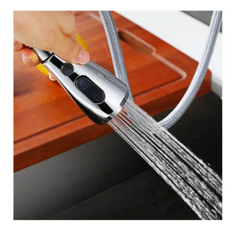 2pcs Douchette Evier Pull-Out Douches Robinet Mitigeur Cuisine Pro Tête ...