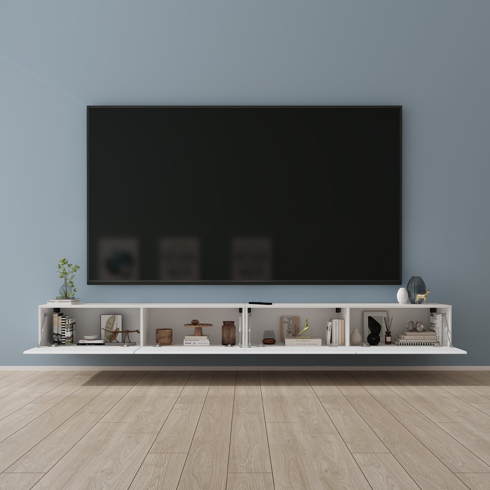 Mai & Mai Meuble TV Suspendue Armoire avec Soft-Close Table TV pour le ...