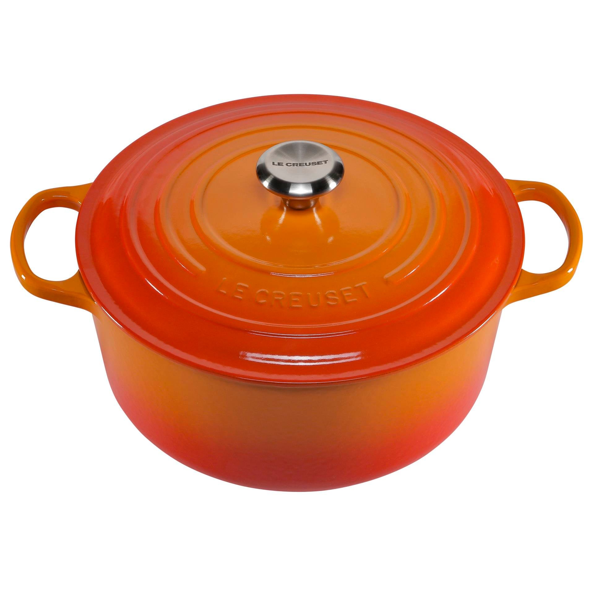 Le Creuset Signature cocotte ronde 28 cm orange-rouge | Leroy Merlin
