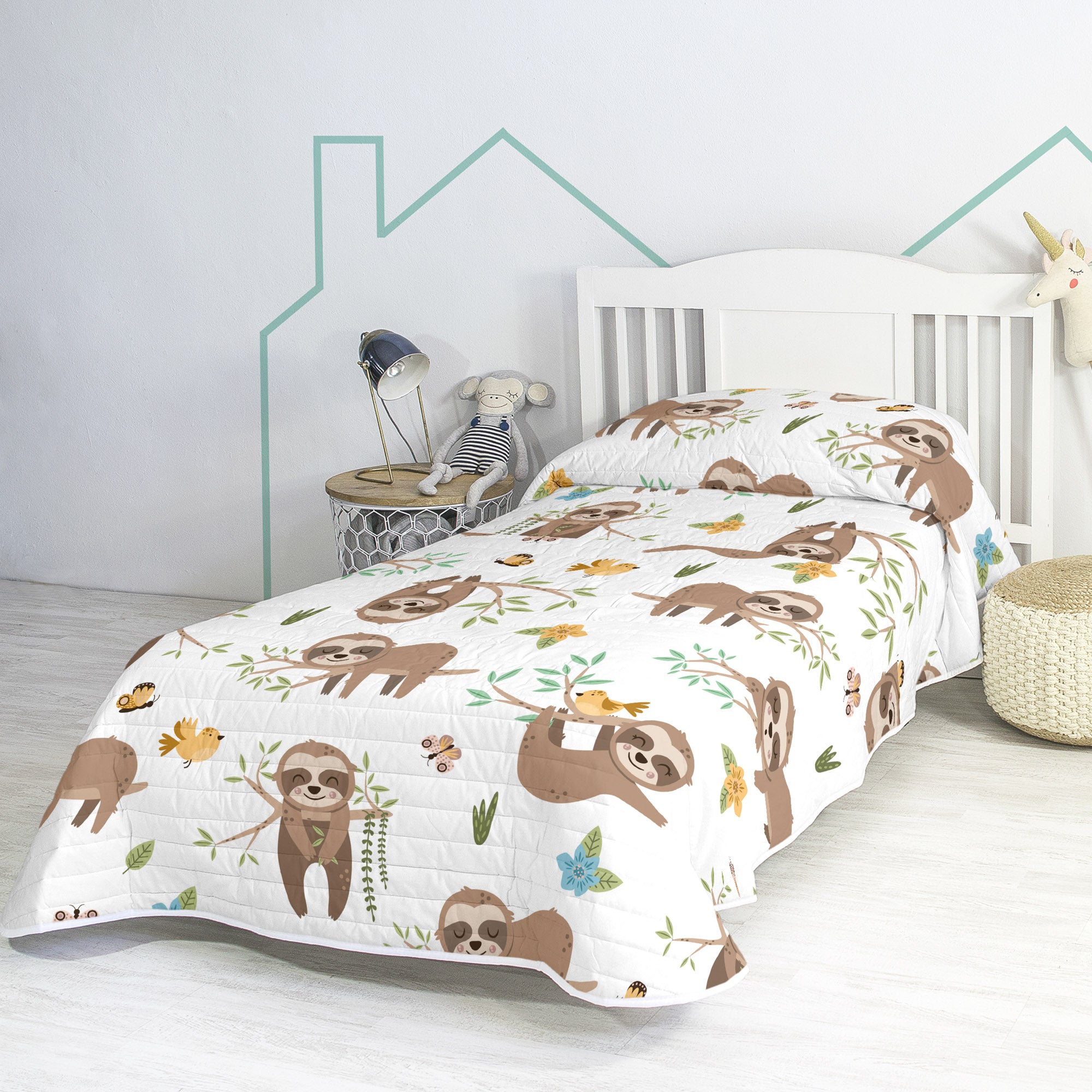 Happy sloth Colcha 180x260 cm (Cama 80/90/105) | Leroy Merlin
