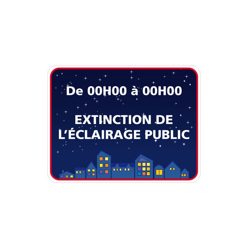 Panneau EXTINCTION DE L'ECLAIRAGE PUBLIC (EP003) | Leroy Merlin