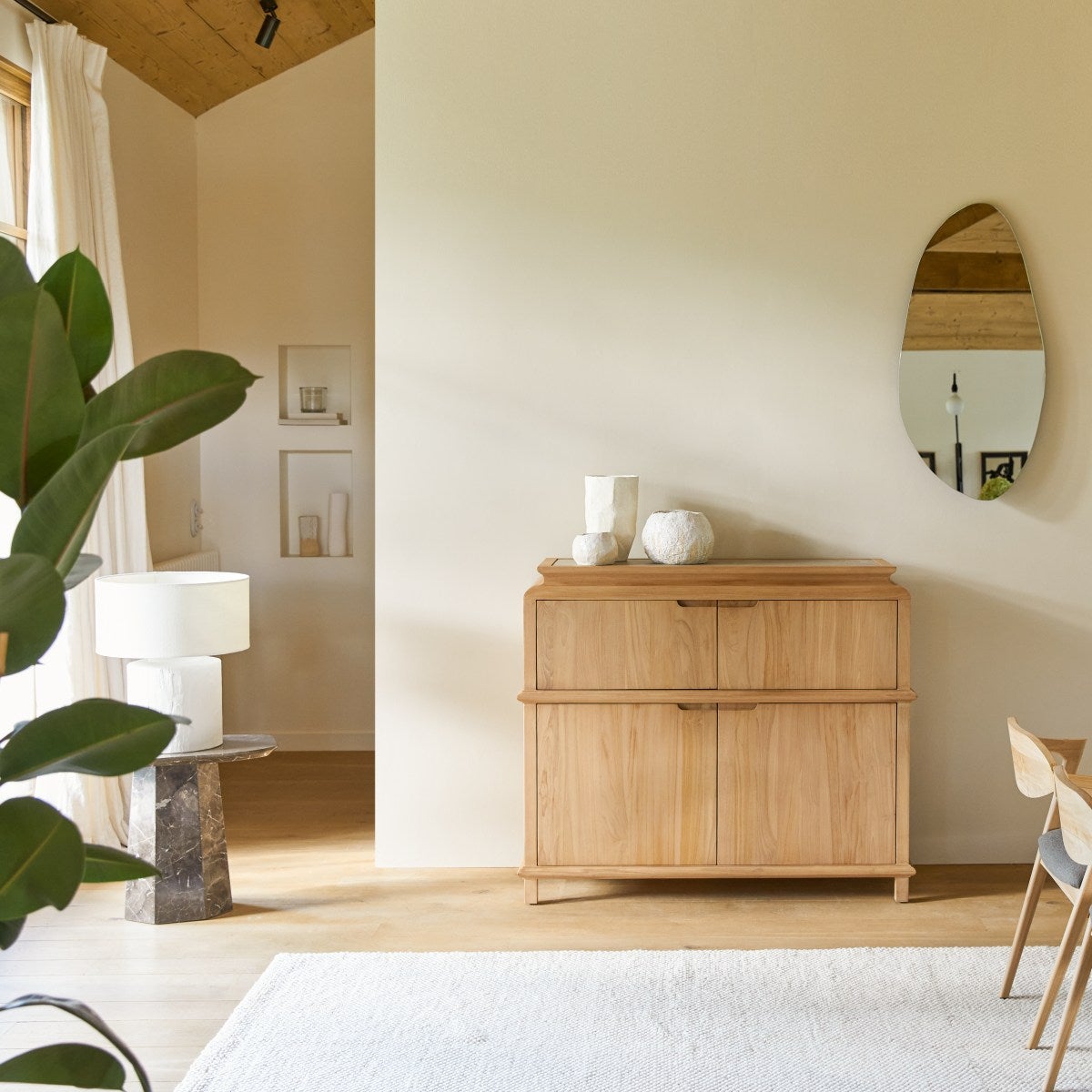 Tikamoon Buffet en bois de teck massif 120 Achille | Leroy Merlin
