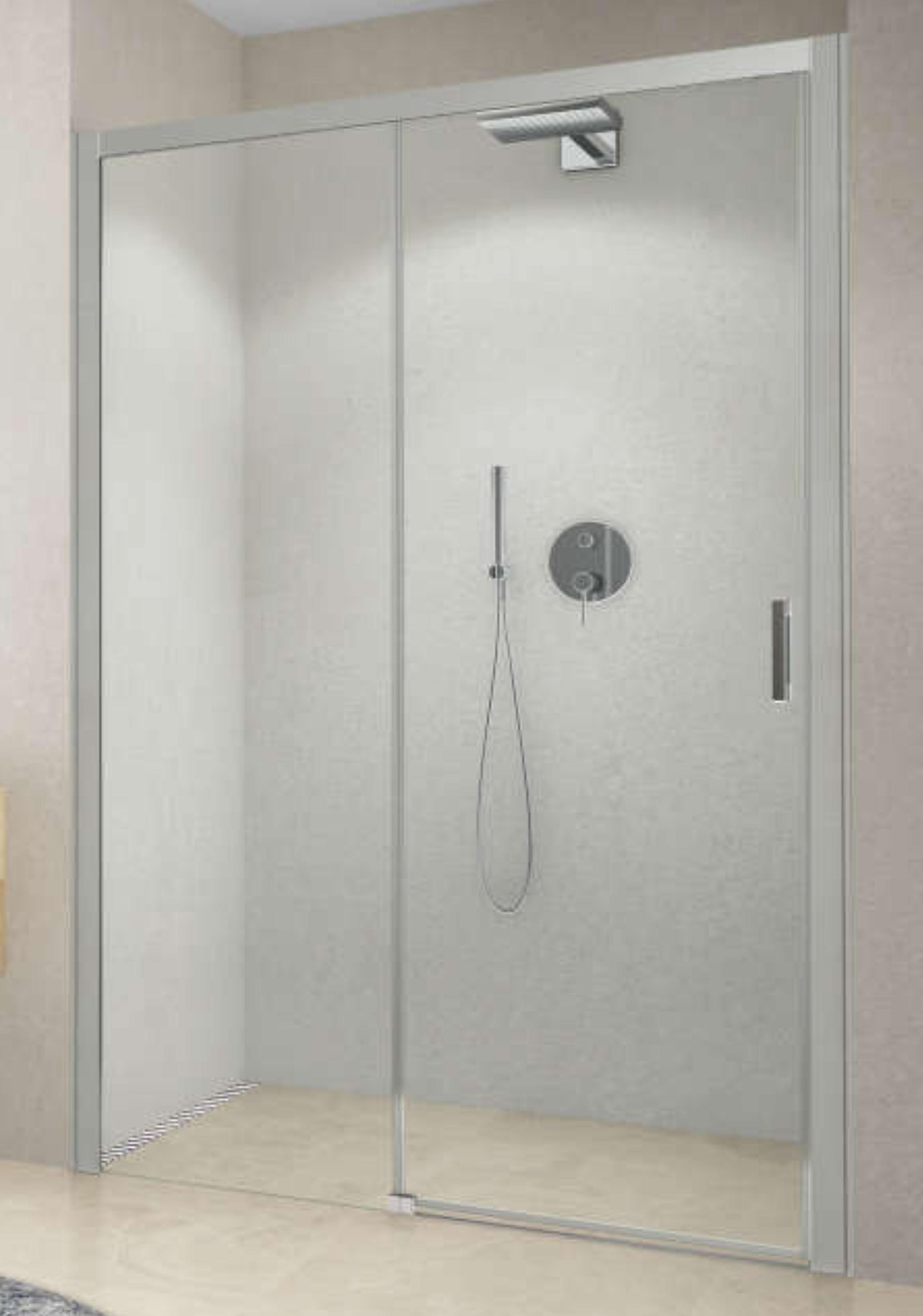 Puerta de ducha corredera ROTH CARIBA CID2L120200VPE sin umbral fijo ...