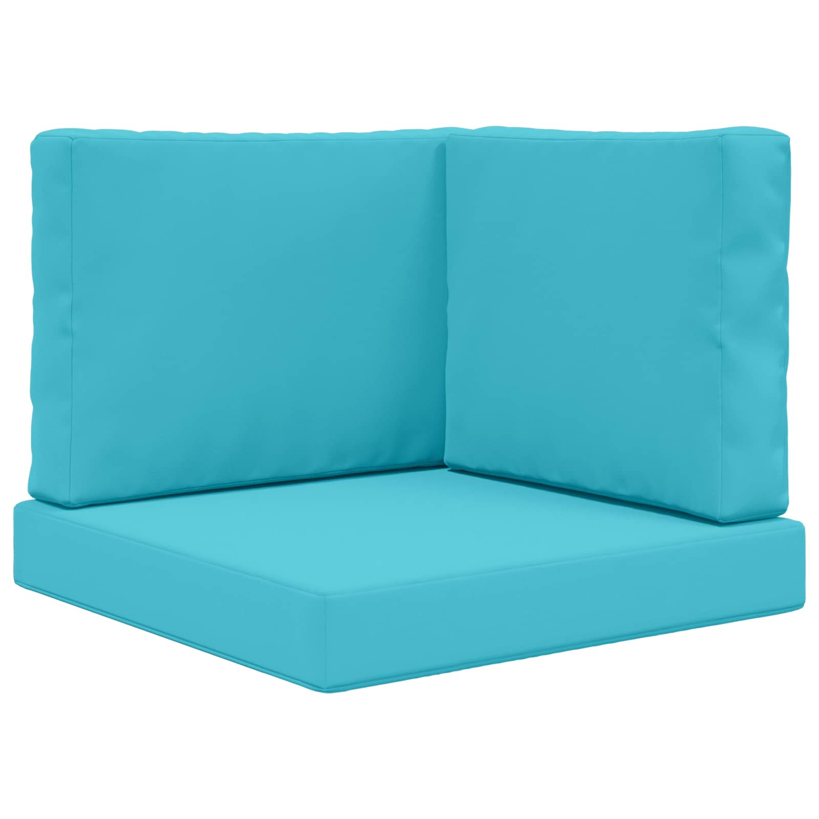 Coussin de canapé d'extérieur 3 pcs Turquoise Polyester | Leroy Merlin