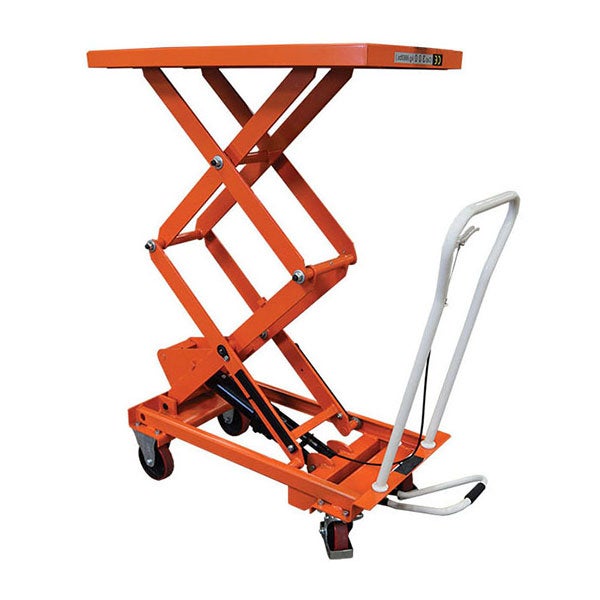 Plateforme élévatrice mobile industrielle orange - Plateau acier ...