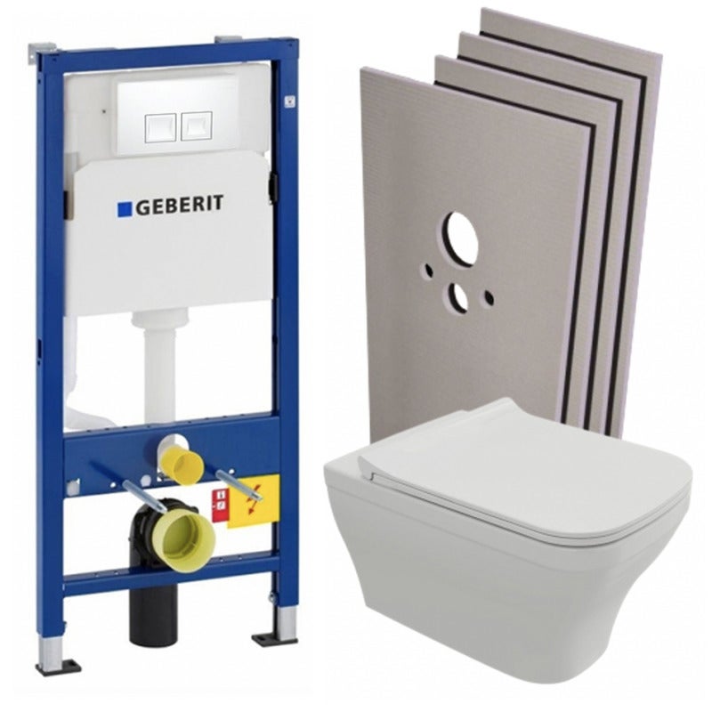 Pack WC Bati-support Geberit Duofix + WC avec bride Livea Scala ...