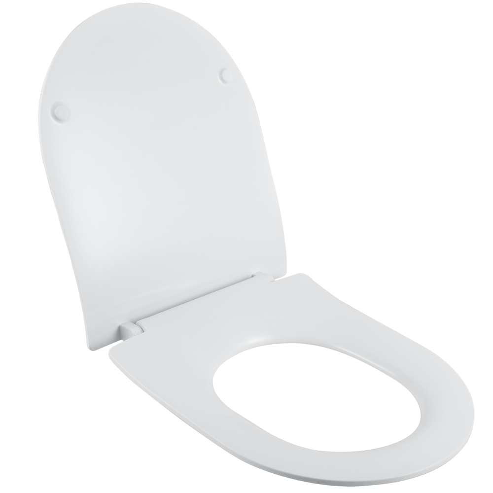SENSEA - Abattant WC ovale - blanc brillant - avec frein de chute - Neo ...