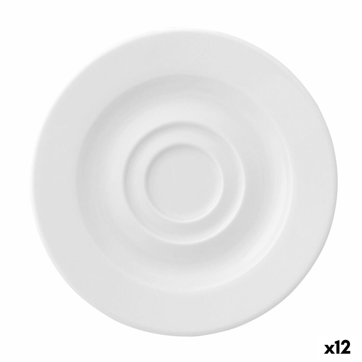Piatto Ariane Prime Espresso Ceramica Bianco 13 cm (12 Unità) | Leroy ...
