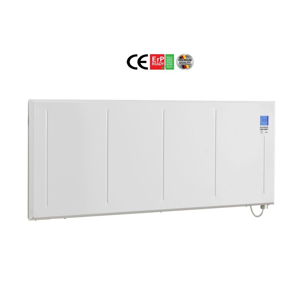 Radiateur blanc double coeur de chauffe 1000 Watts / thermostat intégré ...