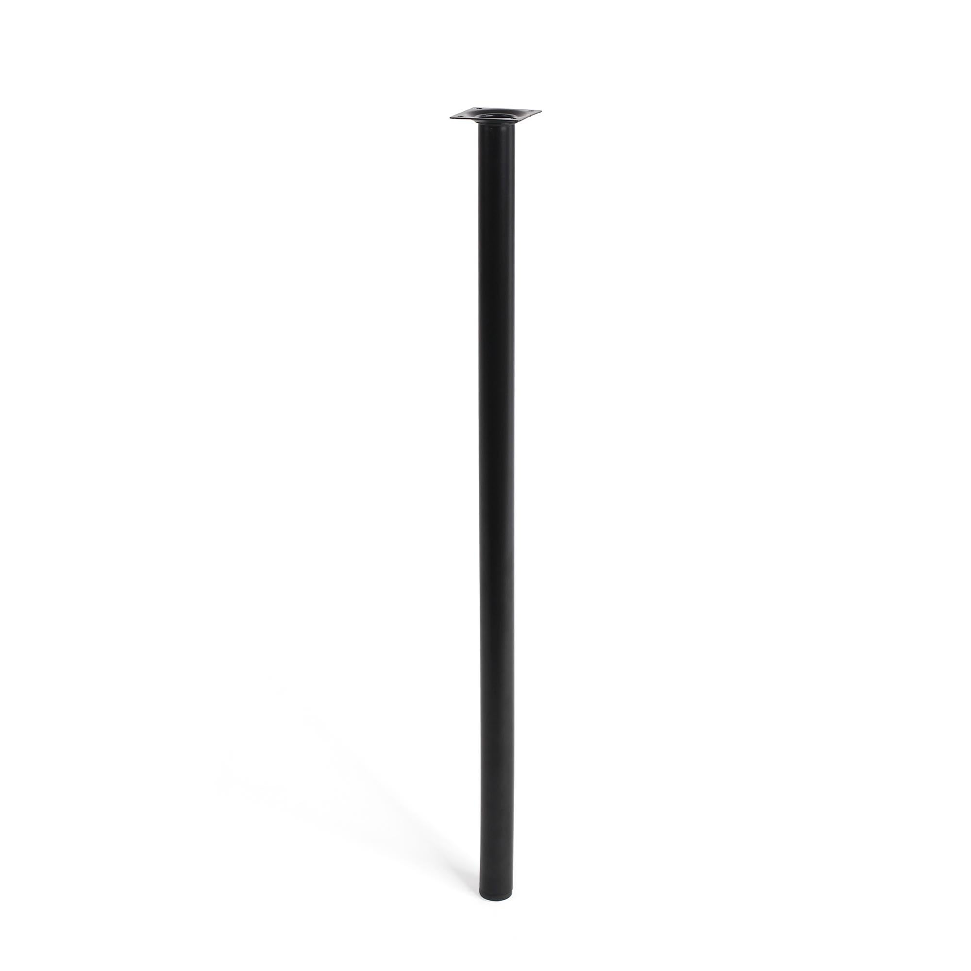 Pied de meuble rond | Style fonctionnel | En acier | Finition noire ...