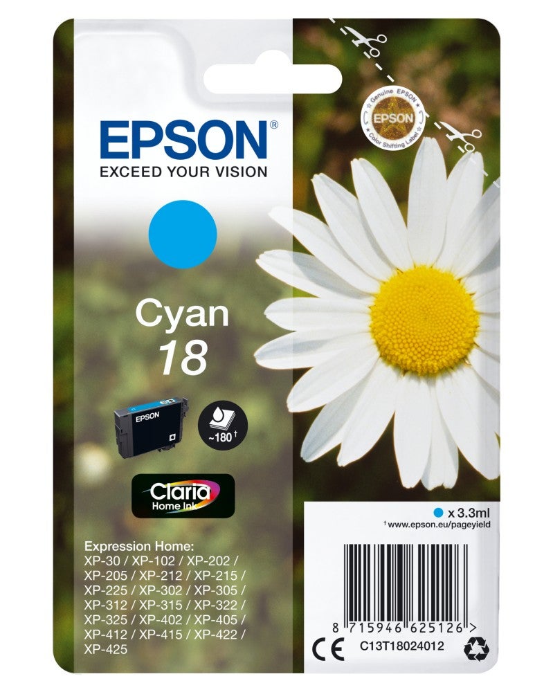 Epson Daisy Cartridge Cyan Claria Inks Home 18 | Leroy Merlin