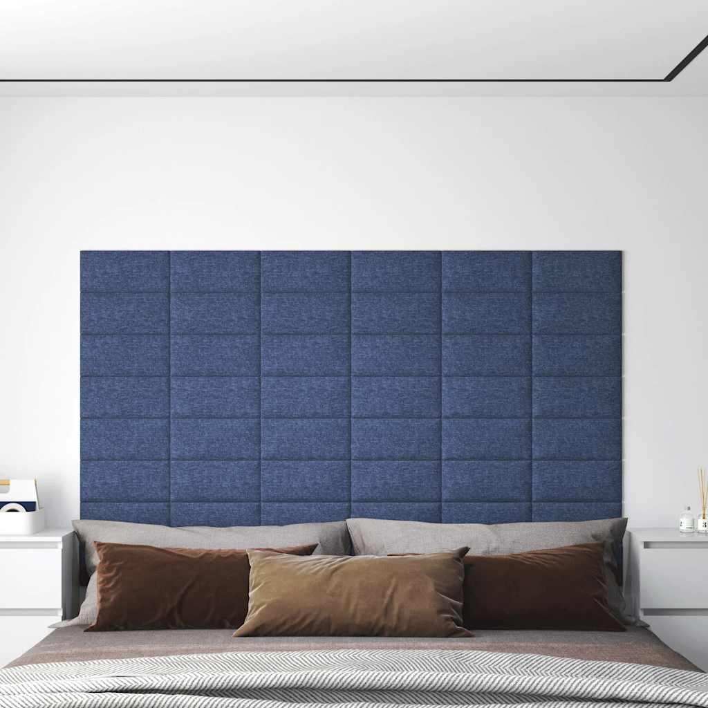 Paneles de pared 12 uds tela azul 30x15 cm 0,54 m² | Leroy Merlin
