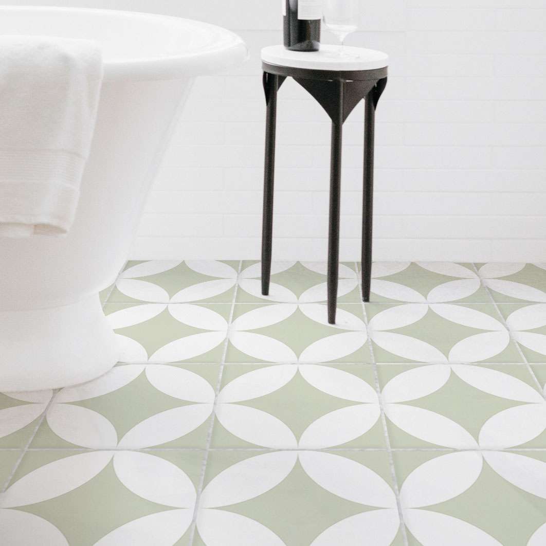 Azulejos pvc adhesivos bano diamantes verde 20x20 cm - paquete 14 ...