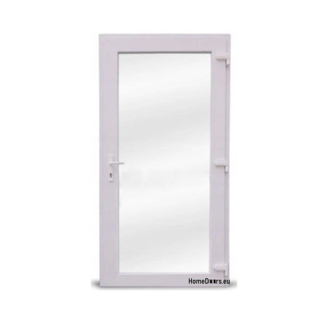 PORTES EXTÉRIEURES PVC MAGASIN BUREAU 100/200 VERRE DROIT BLANC DROITE ...