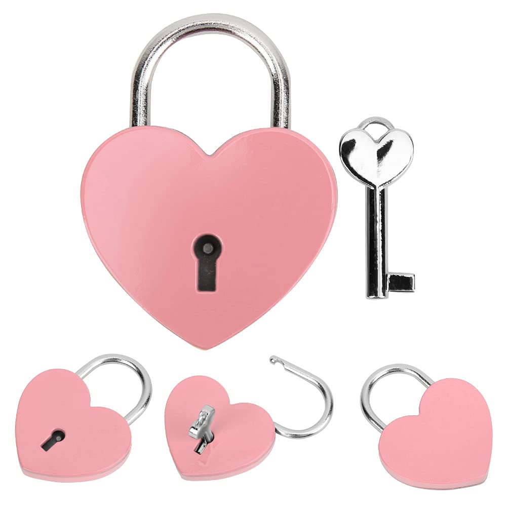 Candado de metal con forma de corazón, colorido y exquisito, para ...