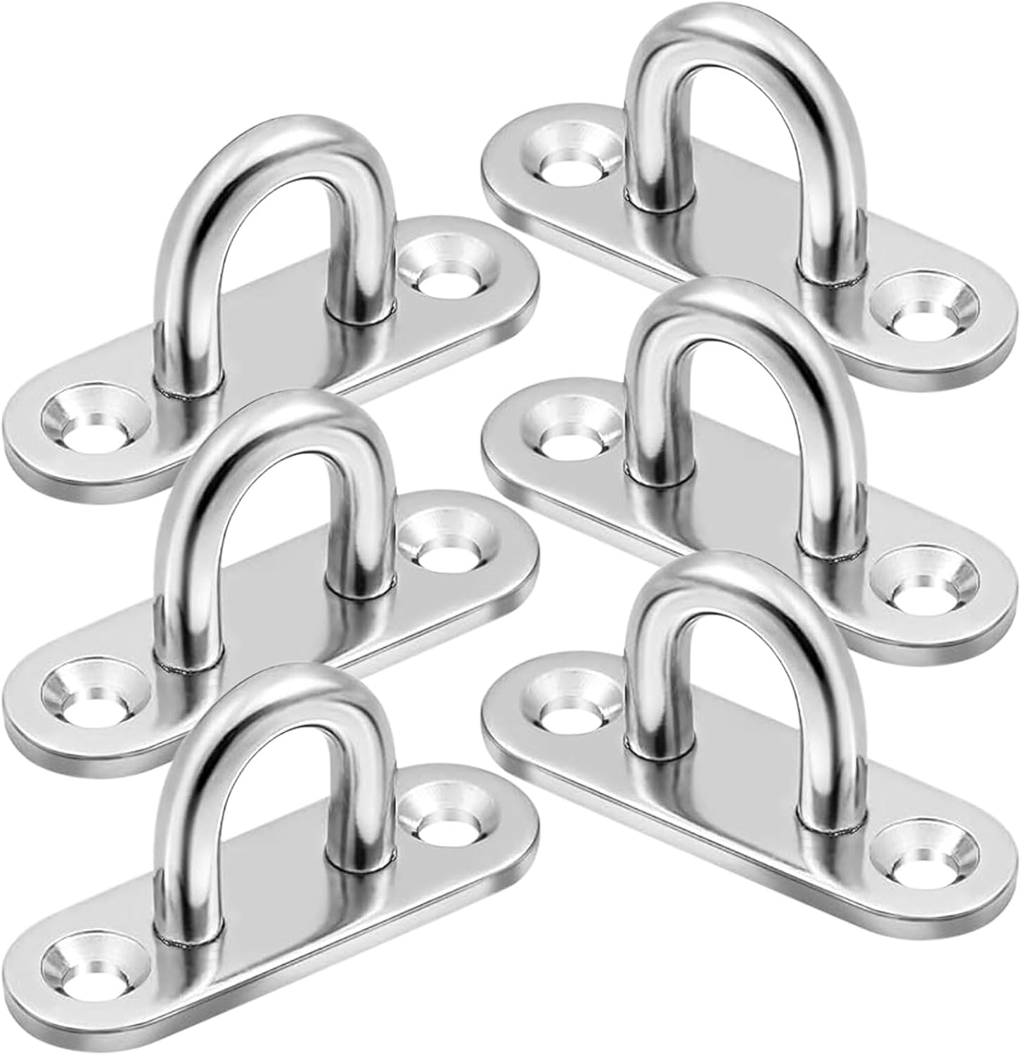 Pontet Inox,Crochet Inox M6,6 Pièces Fixation Plafond,Plaque à œil en ...