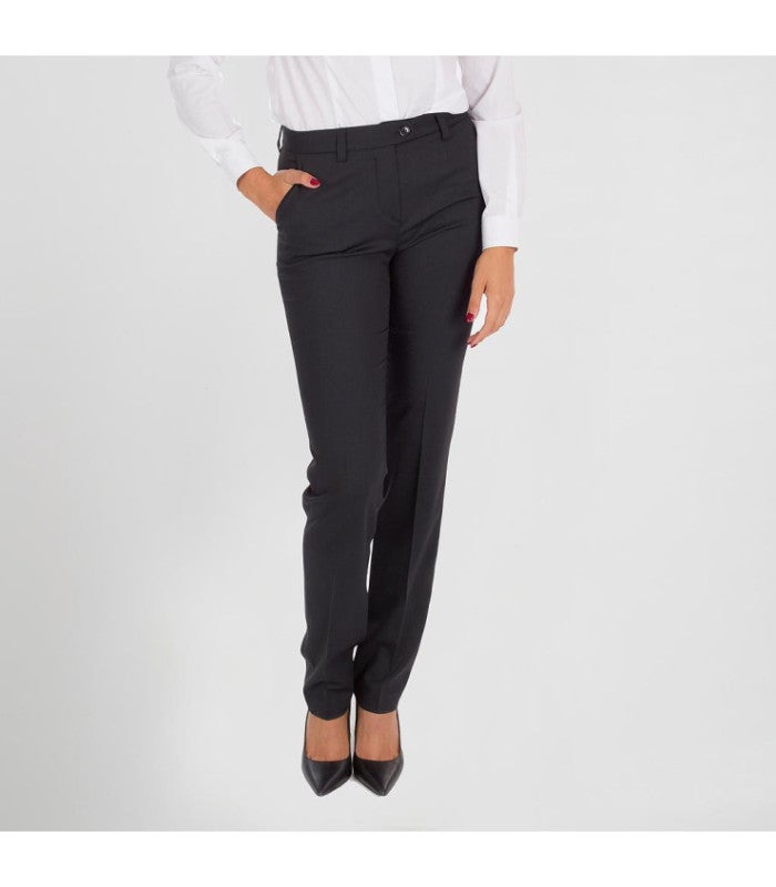 Pantalón de mujer con bolsillos, color negro para uniforme laboral, en ...
