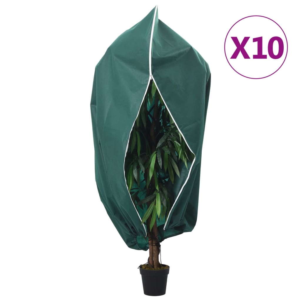 Cubierta para plantas con cremallera 10 uds 70 g/m² 1,55x1,55 m | Leroy ...