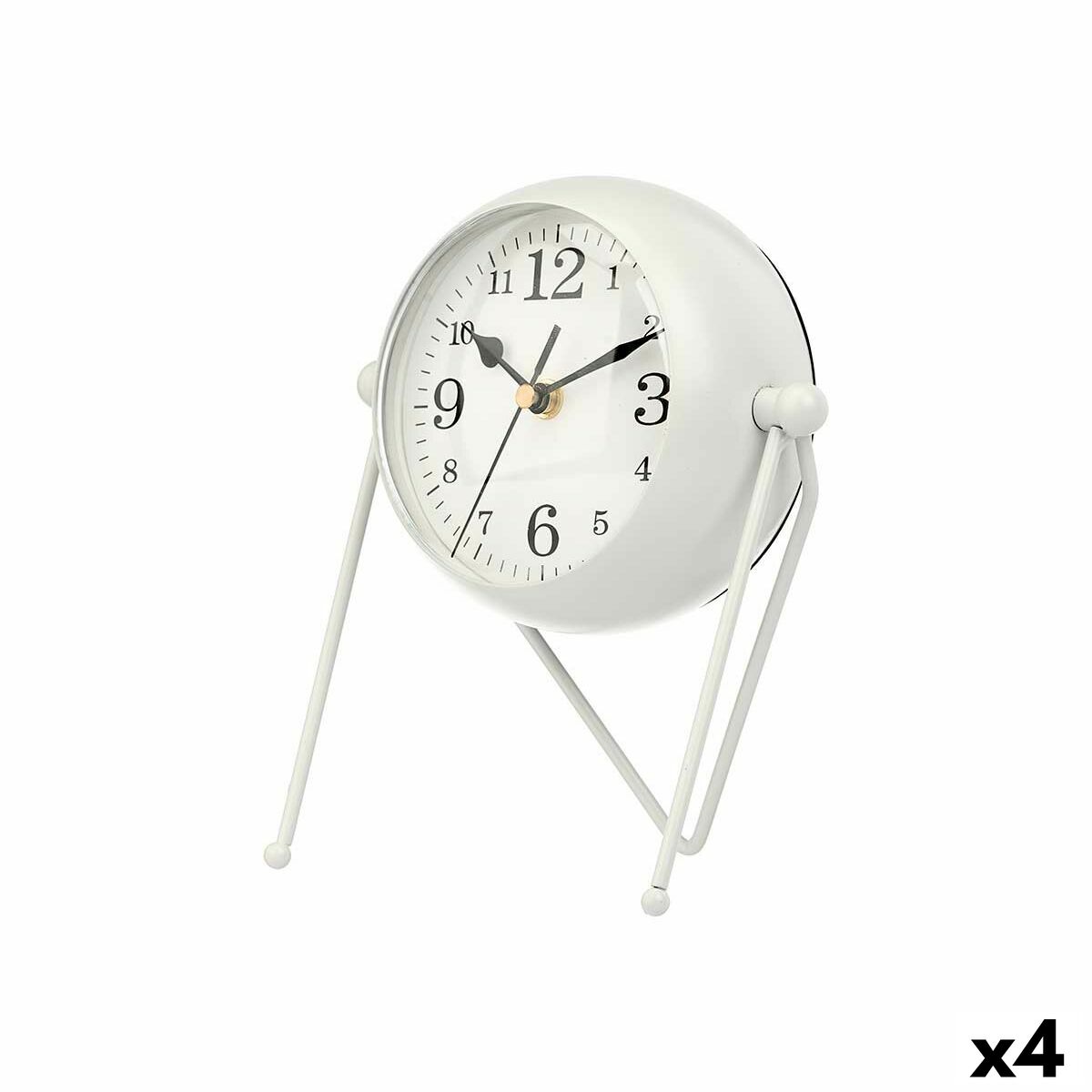 Horloge de table Blanc Métal 18 x 21 x 12 cm (4 Unités) | Leroy Merlin