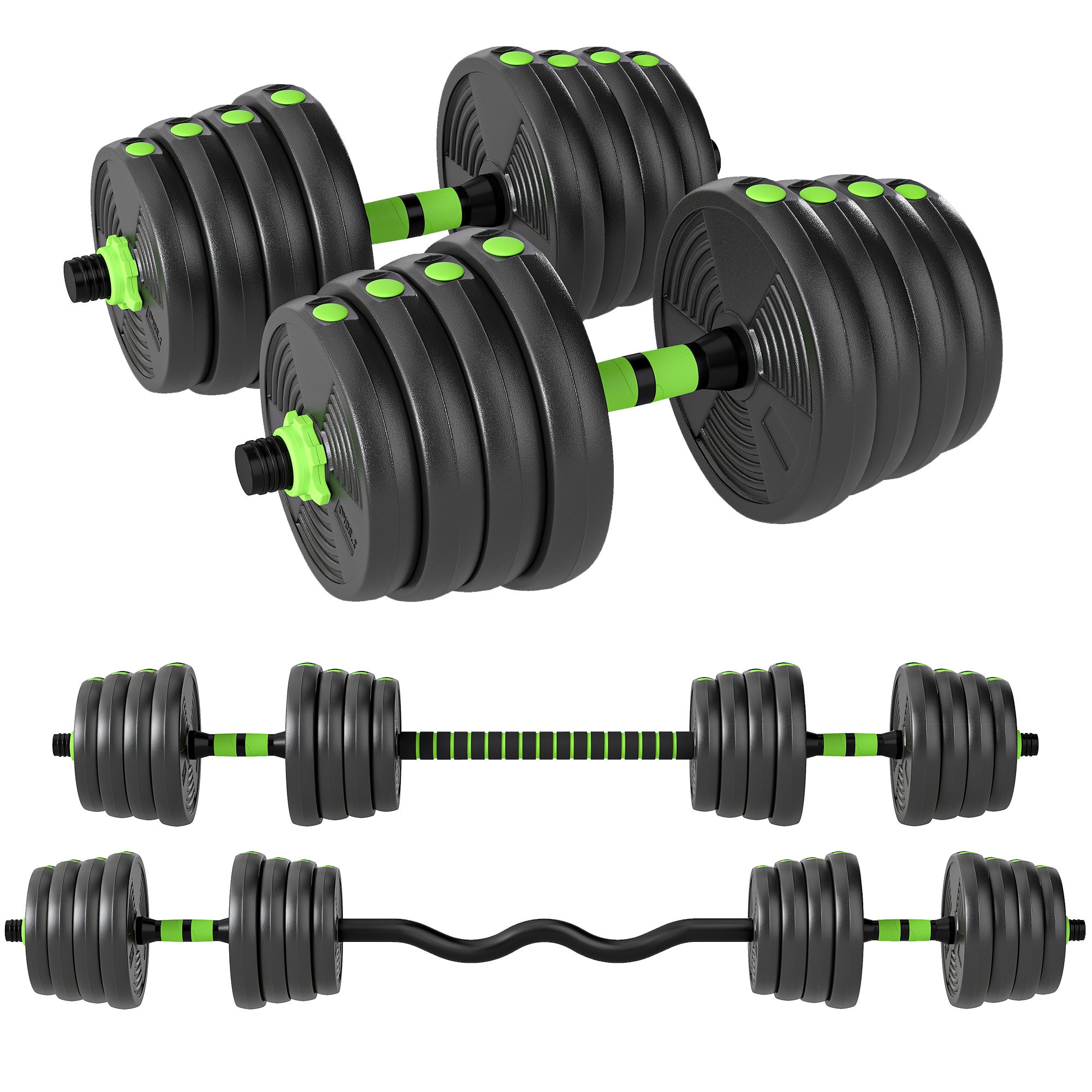 Kit haltères musculation haltères réglables 30 kg 3 en 1. ensemble de ...